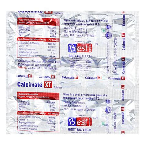 Buy Calcimate Xt Tablet 15s Online At Upto 25 Off Netmeds