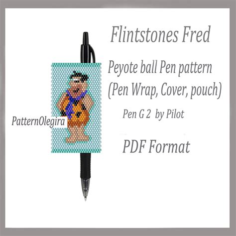 Flintstones Fred Pattern Pen Wraps Olegirabeadpatterns