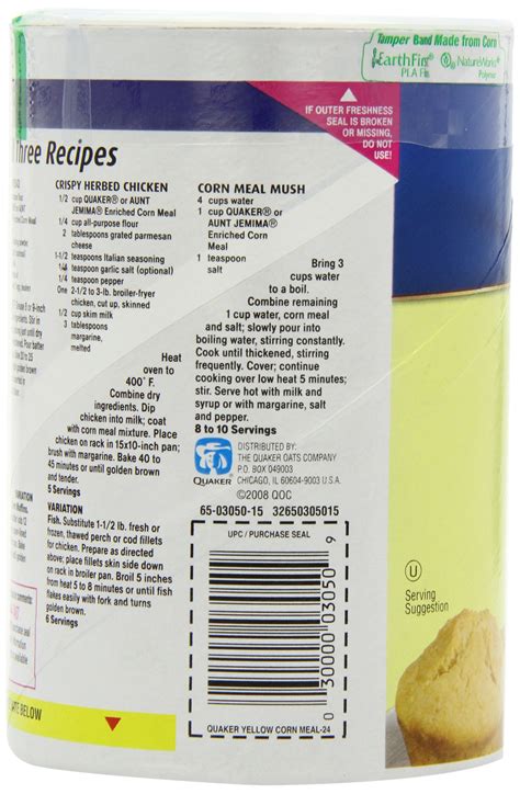 Quaker Cornbread Recipe Nutrition At Brian Christensen Blog