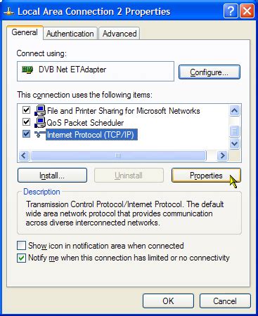 Using EUMETCast With Vista Windows Network Configuration Changes