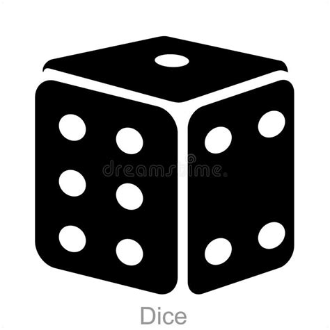 Dice And Square Icon Concept Stock Vector Illustration Of Concept