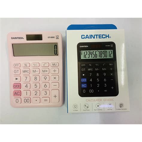 Gaintech Gt 600c Calculator 12digits Shopee Malaysia