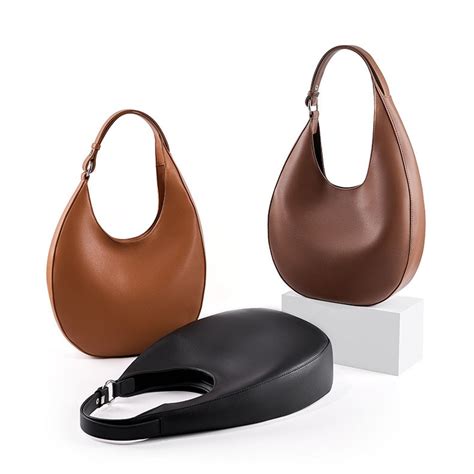 女性用コーヒーレザーショルダーホーボーバッグ Baginning