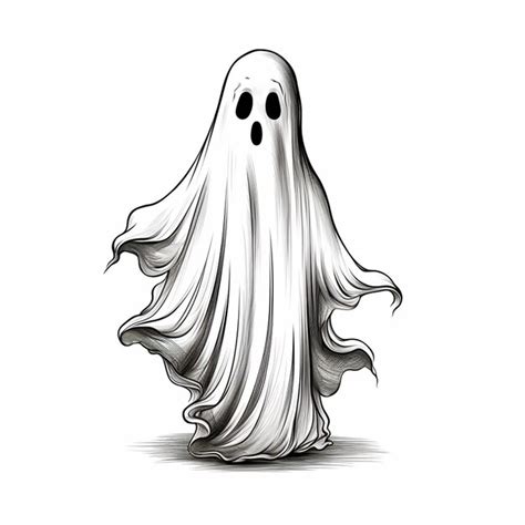 Premium Ai Image Flat Ghost Art For Halloween Ghostly Flair