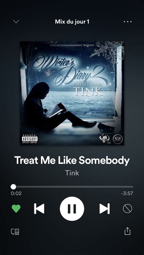 Treat Me Like Somebody By Tink Somebody Lyrics Music Poster Ideas