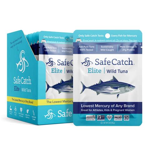 Safe Catch Elite Wild Caught Low Mercury Tuna Pouch Pack Of 12 3oz