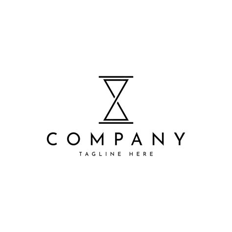 Premium Vector Minimalist Hourglass Logo Design