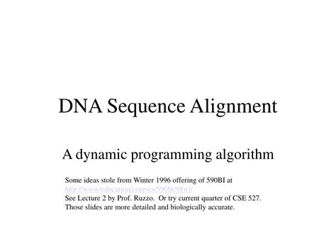 PPT DNA Sequence Alignment PowerPoint Presentation Free Download ID
