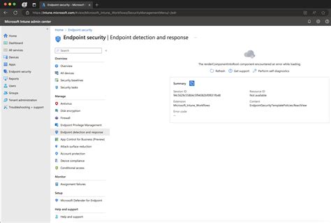 Unable To Open Endpoint Detection And Response Under Endpoint Security Rintune