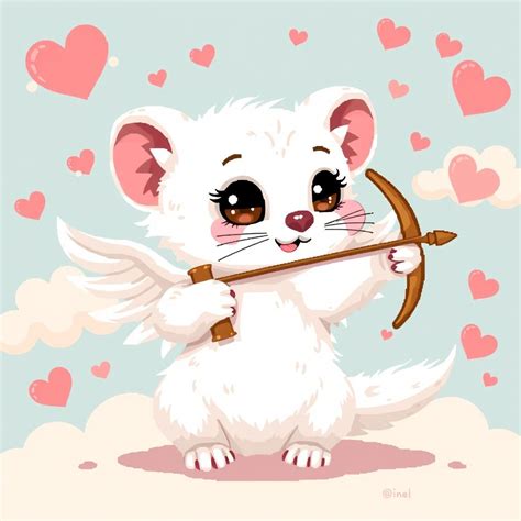 Cupid Weasel A Whimsical Pixel Art Creation