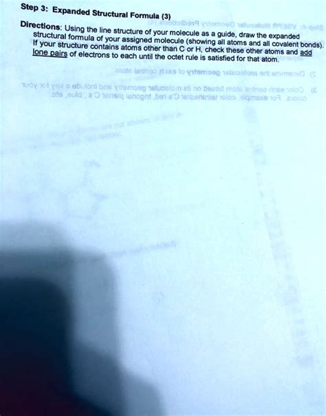 Step Expanded Structural Formula 3 Directlons Using Structural The Line