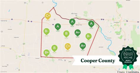 Cooper County Missouri Digital Zip Code Map