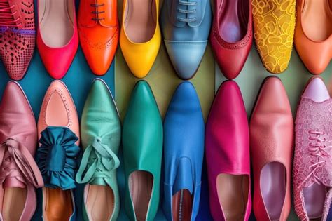 Variety Of Shoes In Different Colors And Styles Showcasing Fashion
