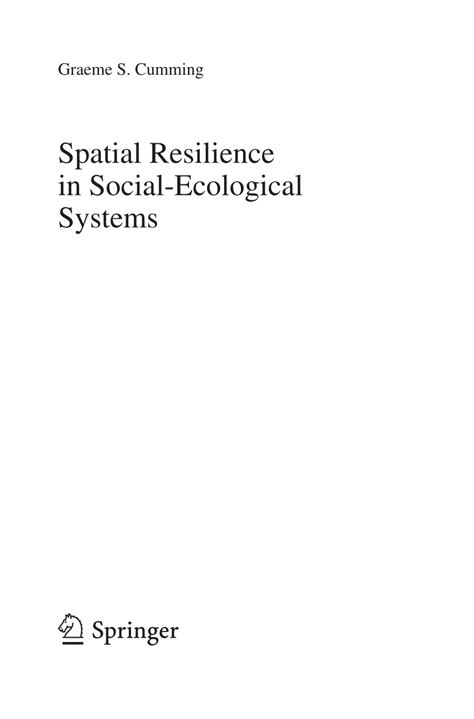 Pdf Introducing Spatial Resilience