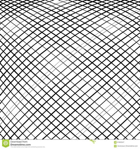 Grid Mesh Intersecting Lines Pattern With Convex Distortion L Stock Vector Illustration Of