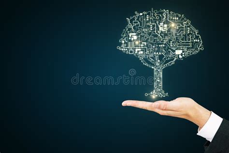 Artificial Intelligence And Hardware Concept Stock Image Image Of Line Dark