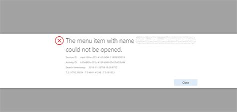 alfasith ax the menu item with name xxx could not be opened