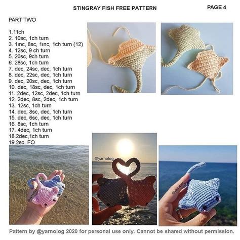 Free Crochet Pattern Stingray Handmadev