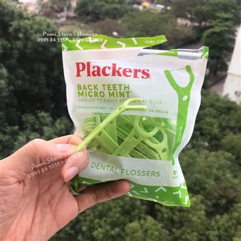 Tăm Chỉ Nha Khoa Plackers Back Teeth Micro Mint 75c Pumi Store