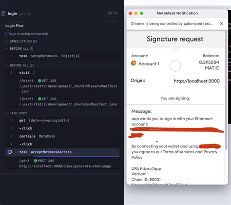 acceptmetamaskaccess not working properly · synthetixio synpress