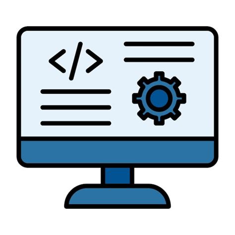 Premium Vector Code Settings Flat Illustration