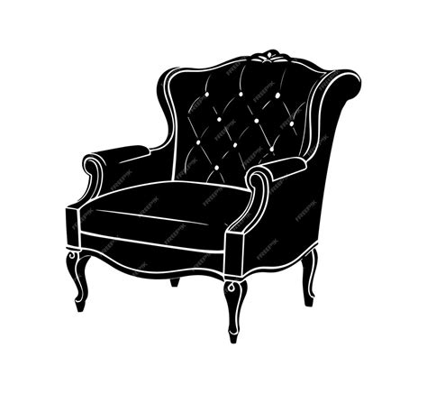 Ilustración Vectorial De La Silueta Del Sillón Vector Premium