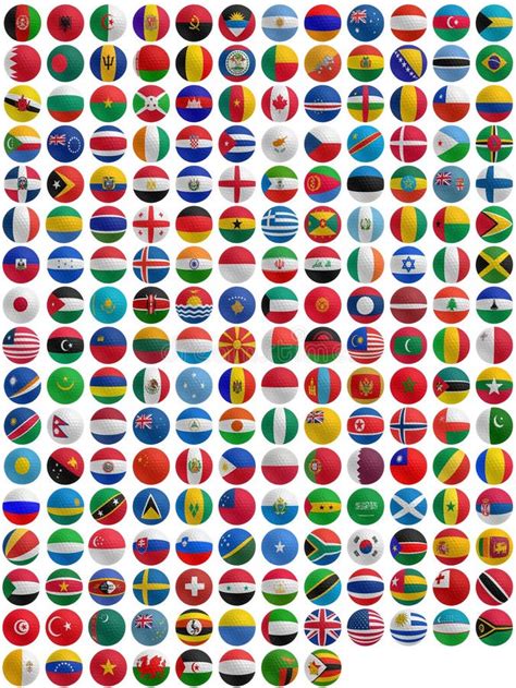 Flags Of Countries On Golf Ball Stock Illustration Illustration Of