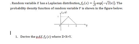 Random Variable X Has A Laplacian Distribution