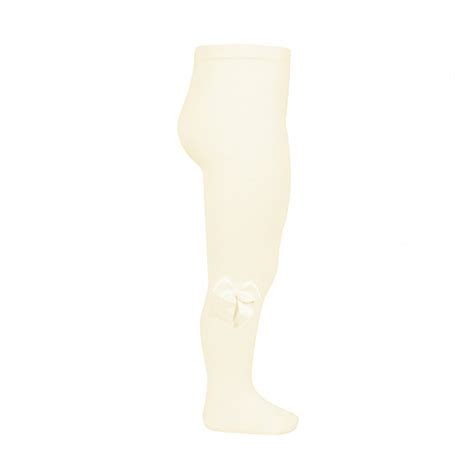 Calza Calze Collant Calde Calda Panna Bianca Crema Fiocco Gross Grain Laterale Condor Bimba