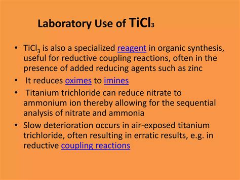 Titanium Chloride Pharmaceutical Reagent Pptx