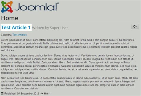How To Hide Article Titles In Joomla 31 Inmotion Hosting