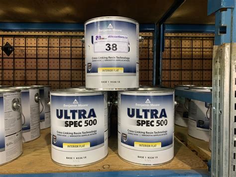 8 Cans Benjamin Moore Ultra Spec 500 Interior Flat Base 1 K536 1x