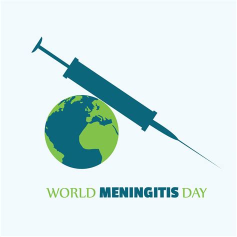 Vetor Para O Dia Mundial Da Meningite Imagem Plana Ilustração Simples