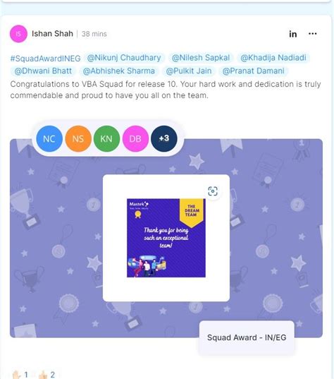 khadija nadiadi on linkedin squadawardineg mastek release vba award squad recognition