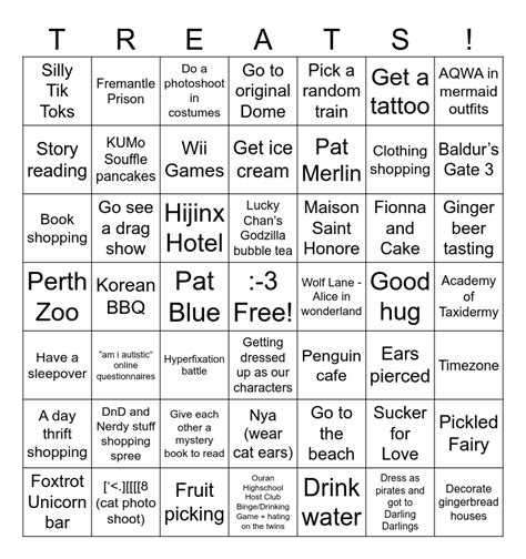 Super Silly Bingo Card