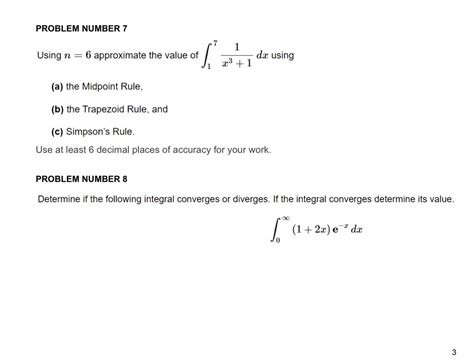 solved using n 6 approximate the value of ∫17x3 11dx using