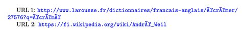 pdftex ` nolinkurl` broken when there are accents in it s argument in