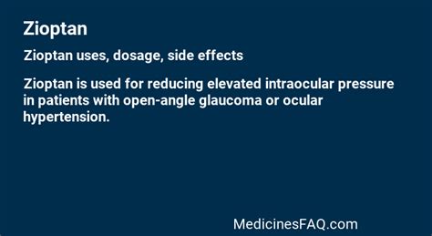 Zioptan Uses Dosage Side Effects Food Interaction And Faq