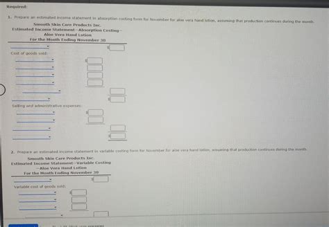 Solved Income Statements Unde