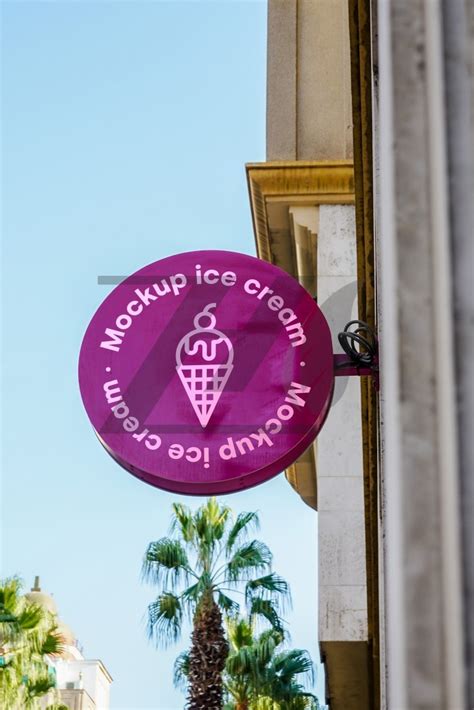 دانلود فایل لایه باز موکاپ لوگو تابلو بستنی فروشی دانلود رایگان فایل لایه باز، Psd، وکتور