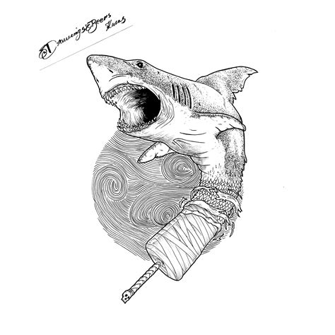 Kisames Samehada Drawing By Me Naruto