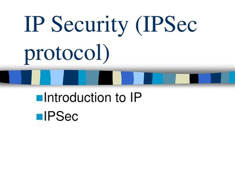 PPT IP Security IPSec Protocol PowerPoint Presentation Free Download ID 1428728