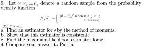 solved let y1 y2 dots yn ﻿denote a random sample from the