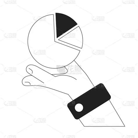 Pie图表业务报告单色概念矢量点画每月销售和支出计划2d平面动画手为网页用户界面设计会计孤立的可图片标志 素材图片素材 花瓣网