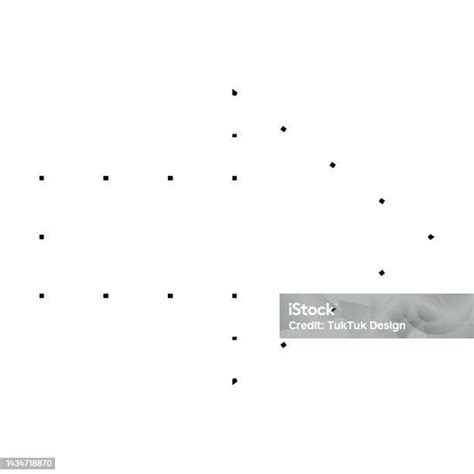 Arrow Shape Dotted Symbol Vector Icon For Creative Graphic Design Ui