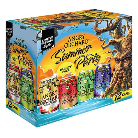 Angry Orchard Hard Cider Summer Party Variety Pack 12 Pack12oz Cans
