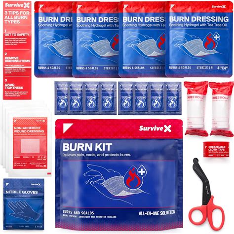 Survivex Burn Dressing Kit With Tea Tree Oil Hydrogel