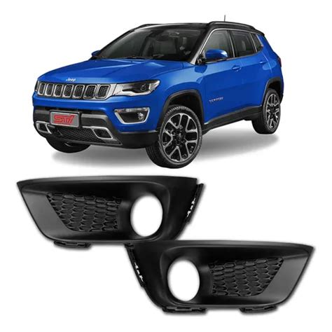 Par Moldura Farol Milha Jeep Compass 2020 Original Parcelamento Sem Juros