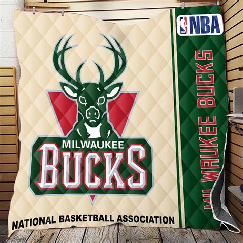 Milwaukee Bucks Nba Basketball Quilt Blanket