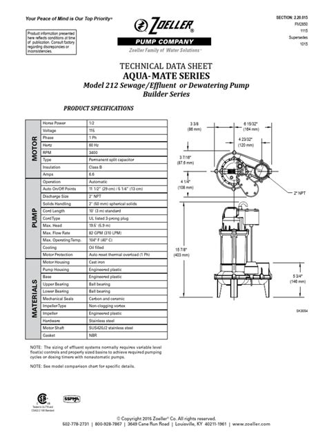Technical Data Model 212 Pdf